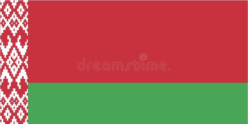 Belarus Official Flag Vector with Standard Size and Proportion. Stock ...