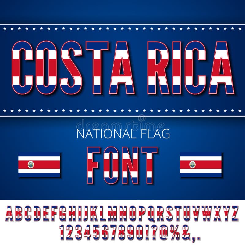 National Flag Font stock vector. Illustration of style - 80157001