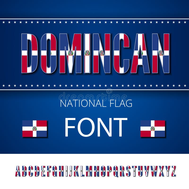 National Flag Font stock vector. Illustration of design - 80156522
