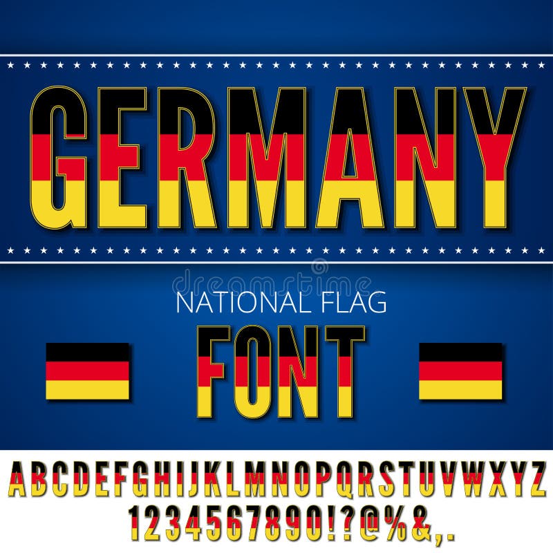 National Flag Font stock vector. Illustration of flag - 80155927