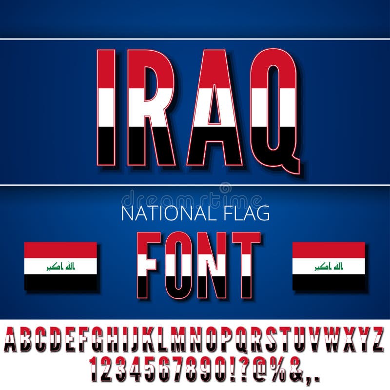 National Flag Font stock vector. Illustration of cardboard - 80544377