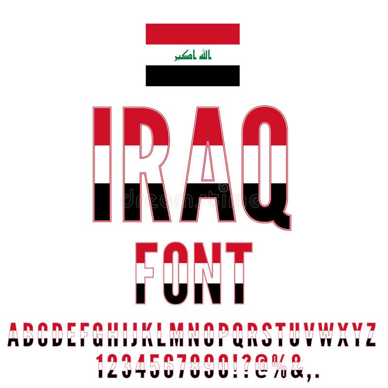 National Flag Font stock vector. Illustration of country - 81158264