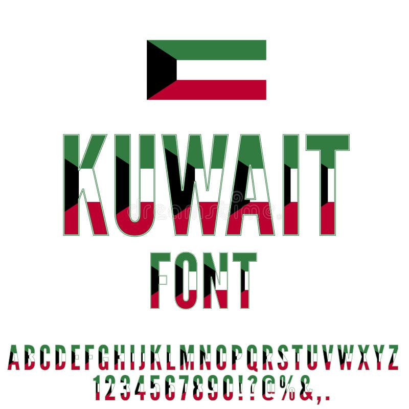 Kuwait Flag Font Stock Illustrations – 185 Kuwait Flag Font Stock ...