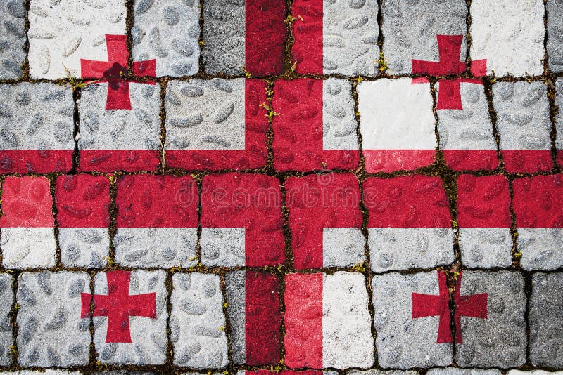 Flag Banner on Stone Texture Background Stock Photo - Image of banner ...