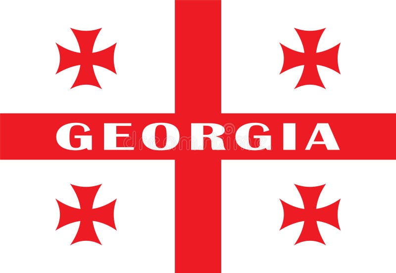 National Flag of Georgia Vector Stock Vector - Illustration of national ...