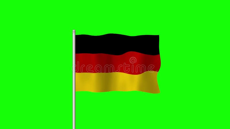 National Flag of Germany Waving on a Green Screen Stock Footage - Video ...