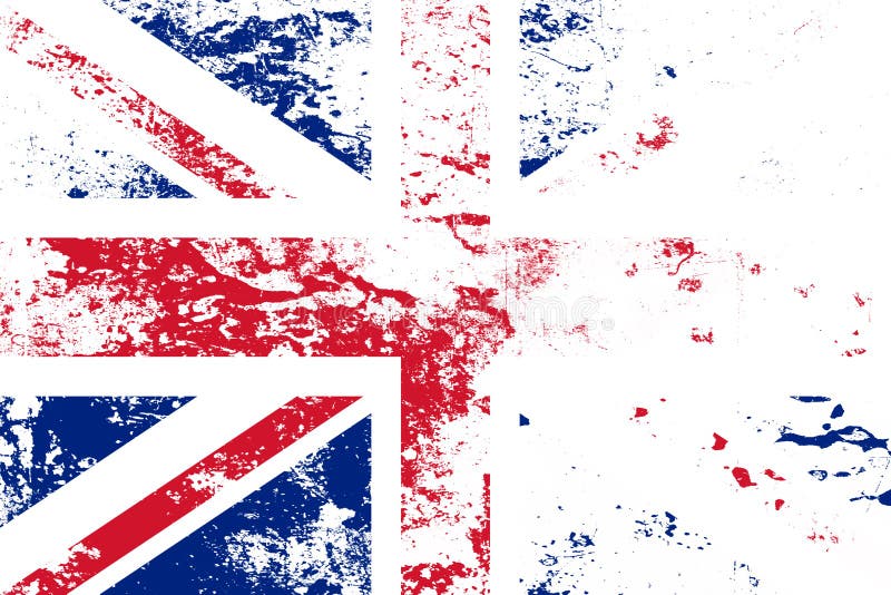 Flag of Great Britain with Texture. Template for Design Stock ...