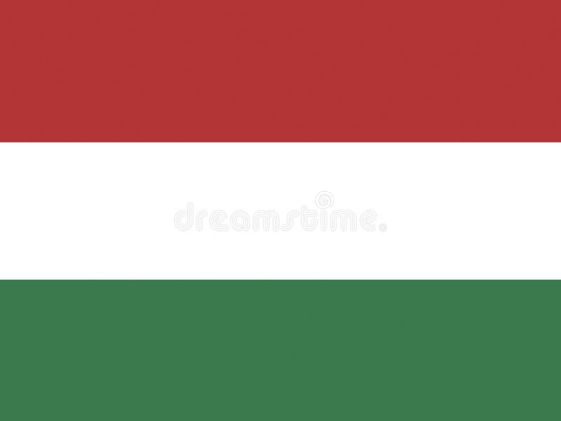 The National Flag Of Hungary Horizontal Triband Of Red White And
