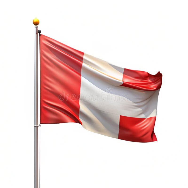 National Flag Isolated on White Background Stock Illustration ...