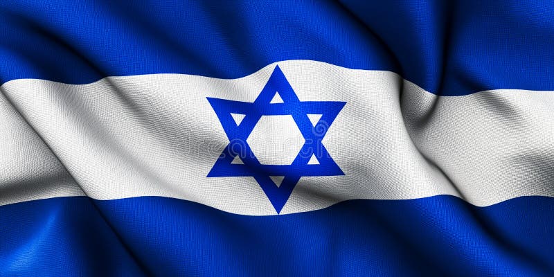 National Flag of Israel Waving , Flag State of Israel Used Star of ...