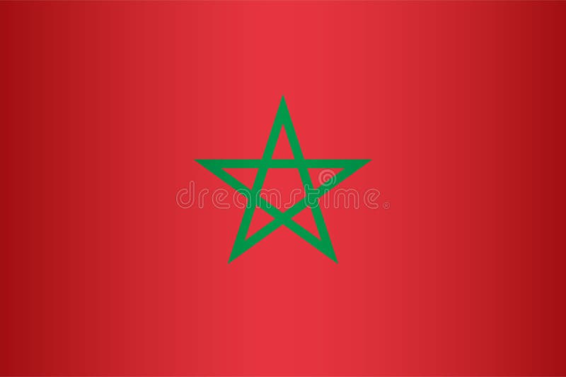 National Flag of the Kingdom of Morocco. Vector Stock Illustration ...