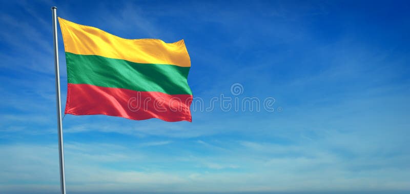 The National Flag of Lithuania Stock Image - Image of history ...