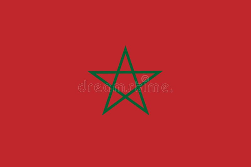 National Flag of Morocco, Morocco Sign, Morocco Flag Stock Vector ...