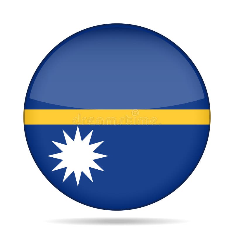 Flag of Nauru. Shiny Round Button. Stock Vector - Illustration of ... Flag of Nauru. Shiny Round Button. Stock Vector - Illustration of ...