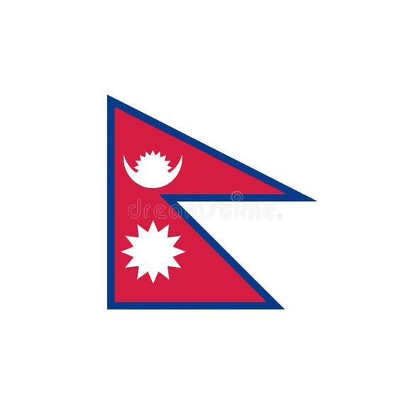 Vector Art of the National Flag of Nepal, the only Nonrectangular Flag ...
