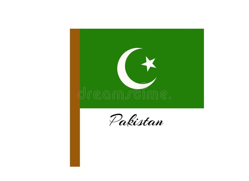 National Flag of Pakistan. Pakistan Flag Design Illustration Stock ...