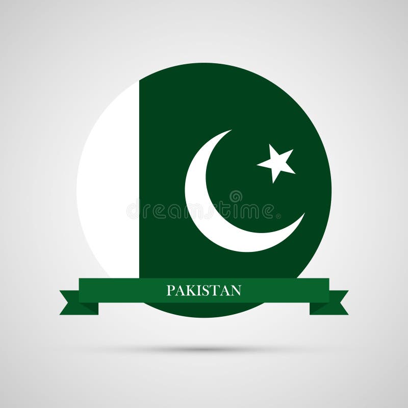 National Flag of Pakistan Round Emblem. Stock Vector - Illustration of ...