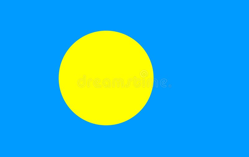 National Flag of Palau, Palau Sign, Palau Flag Stock Vector ...