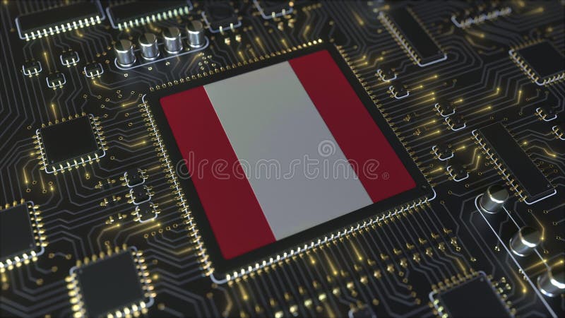 National Flag of Peru on the Operating Chipset. Peruvian Information ...