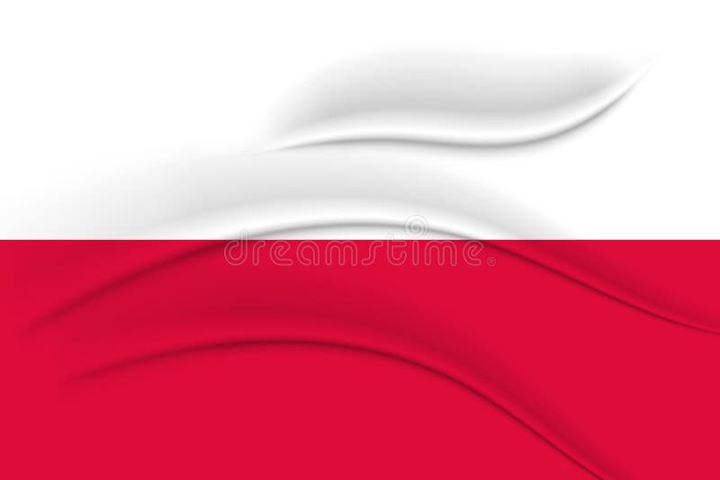 National Flag of Poland, Fabric Effect. Illustration Vector Stock ...