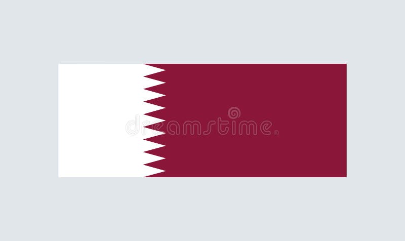 The National Flag of Qatar. Vector Illustration Stock Vector ...