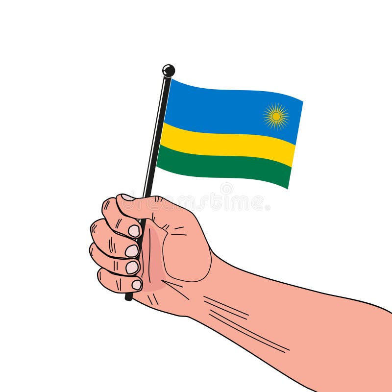 National Flag of Republic of Rwanda Stock Vector - Illustration of ...