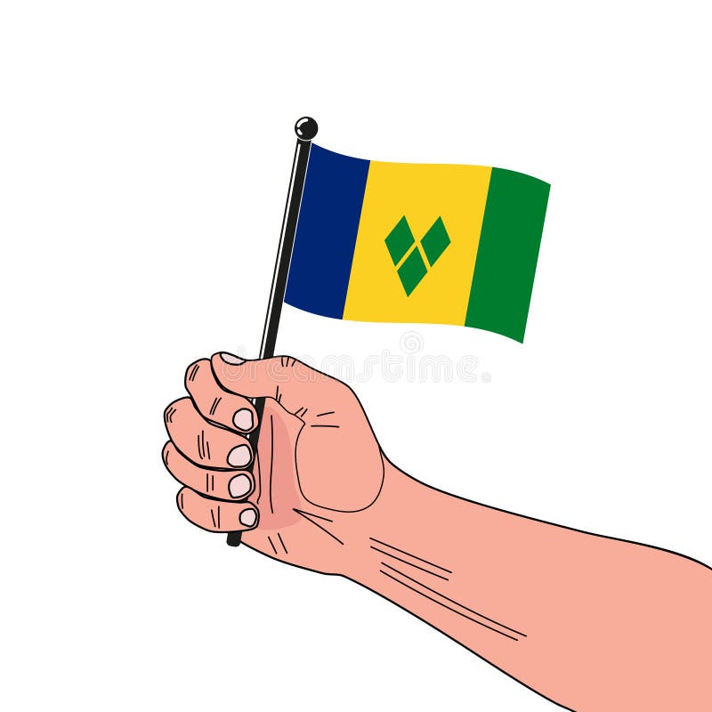 National Flag of Saint Vincent and the Grenadines Stock Vector ...