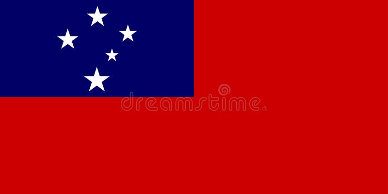 National Flag of Samoa, Samoa Sign, Samoa Flag Stock Illustration ...