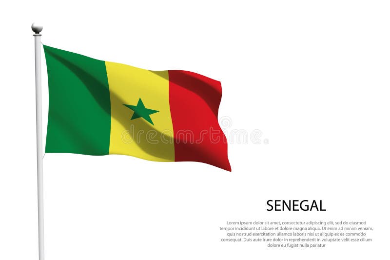Flag of Senegal. Senegal Flag on Fabric Surface. African Country Stock ...