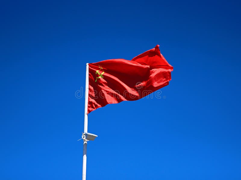 The National Flag of the Soviet Union Stock Photo - Image of state ...