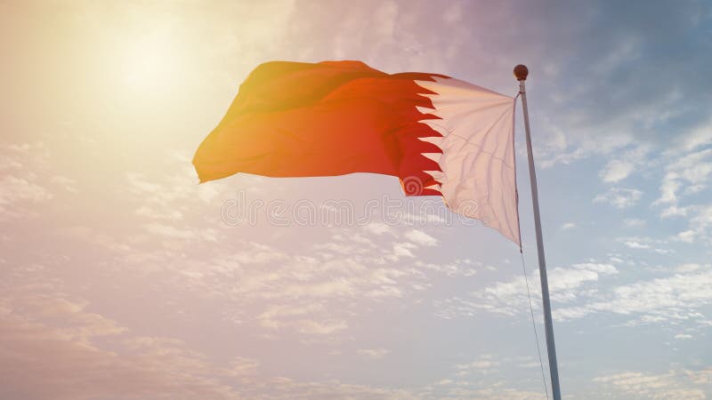 National Flag of State of Qatar Stock Image - Image of middle ...