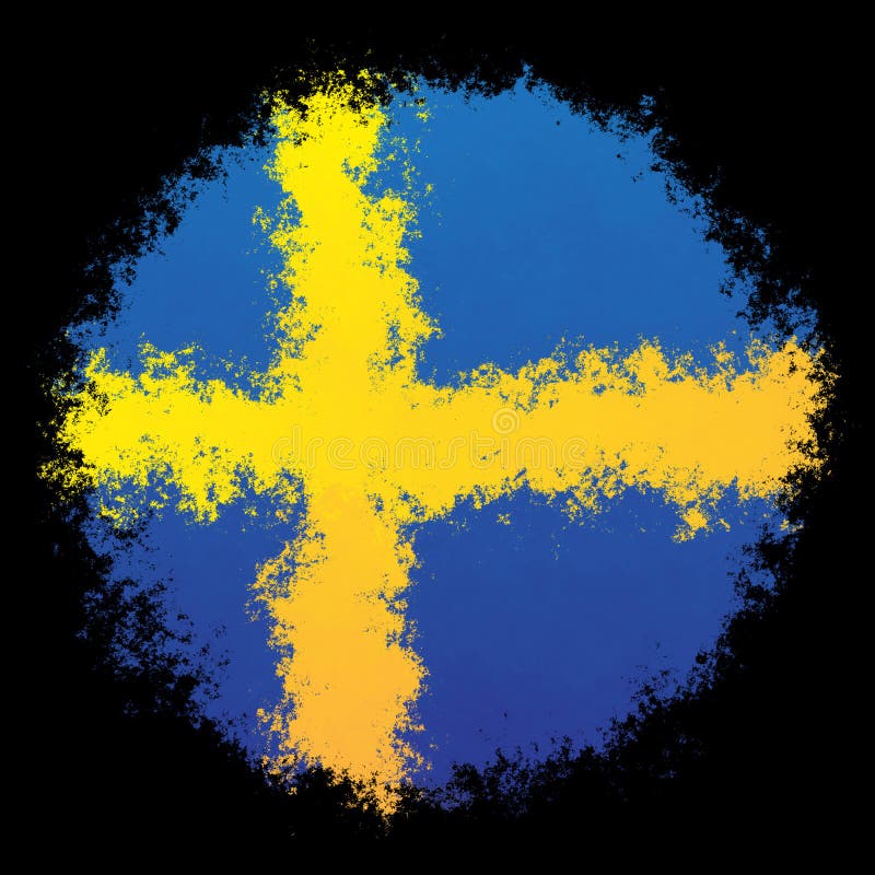 National flag of Sweden stock illustration. Illustration of official ...