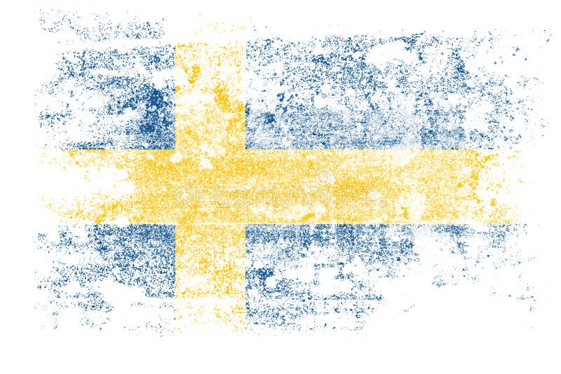 Flag of Sweden with Texture. Template for Design Stock Illustration ...