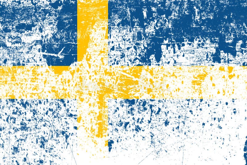 Flag of Sweden with Texture. Template for Design Stock Illustration ...