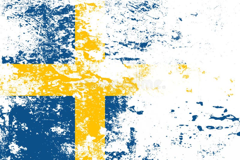 Flag of Sweden with Texture. Template for Design Stock Illustration ...
