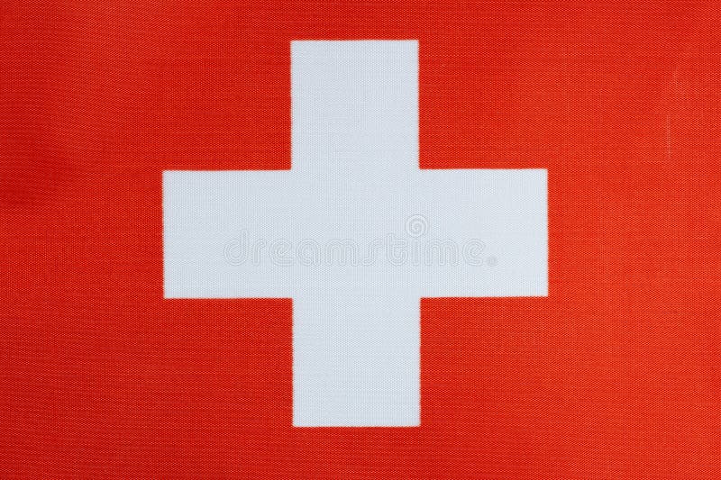 National Flag Switzerland in Closeup Stock Image - Image of switzerland ...