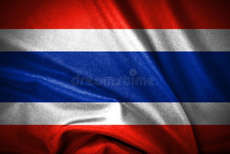 The National Flag of Thailand and Smooth Curved Rectangular Shape ...