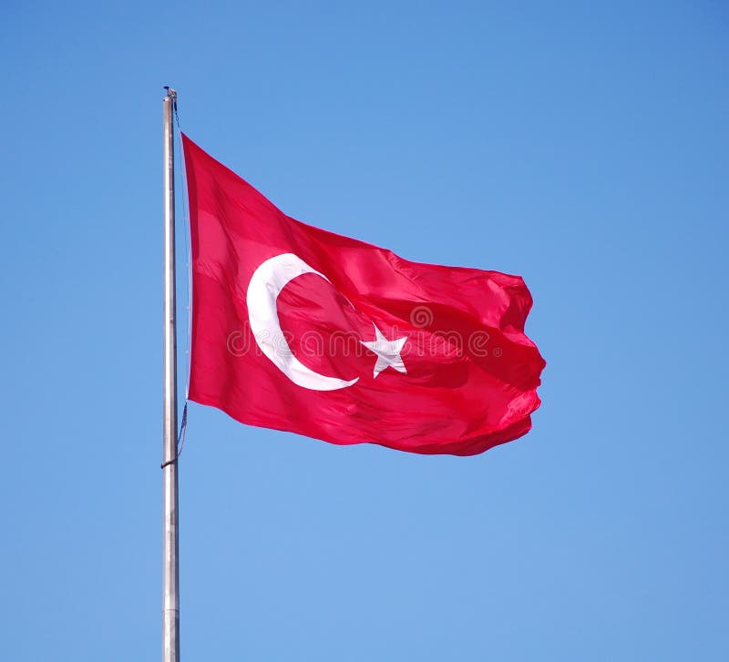 The flag of Turkey stock image. Image of color, white - 154066815