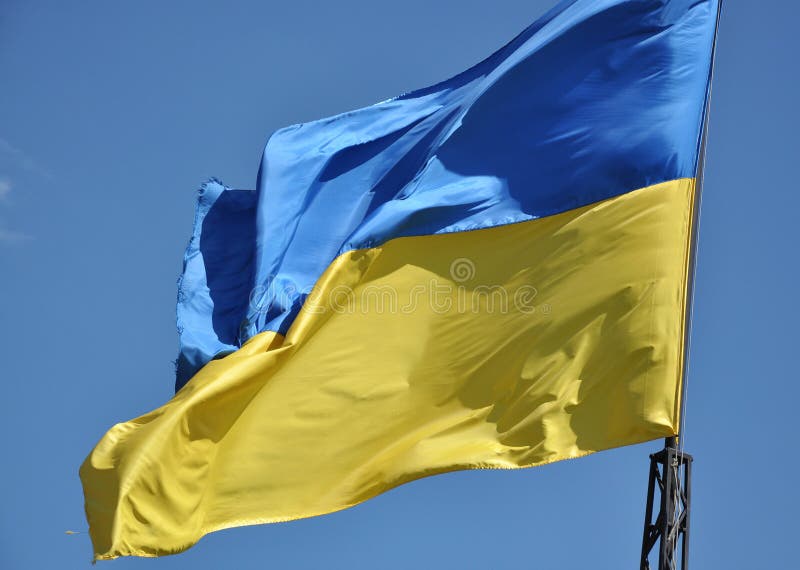National flag of Ukraine stock image. Image of european - 274904663
