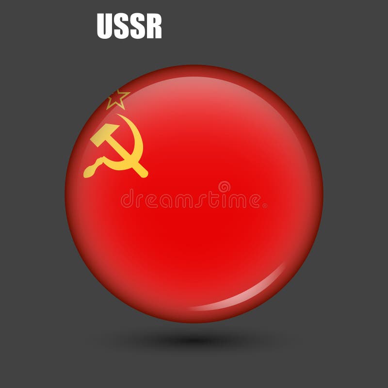 The National Flag of the USSR in the Form of a Circle.Vector Stock ...