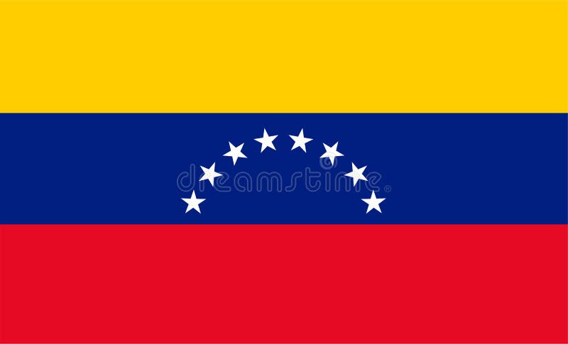 National Flag of Venezuela with Official Colors Vector Stock Vector ...