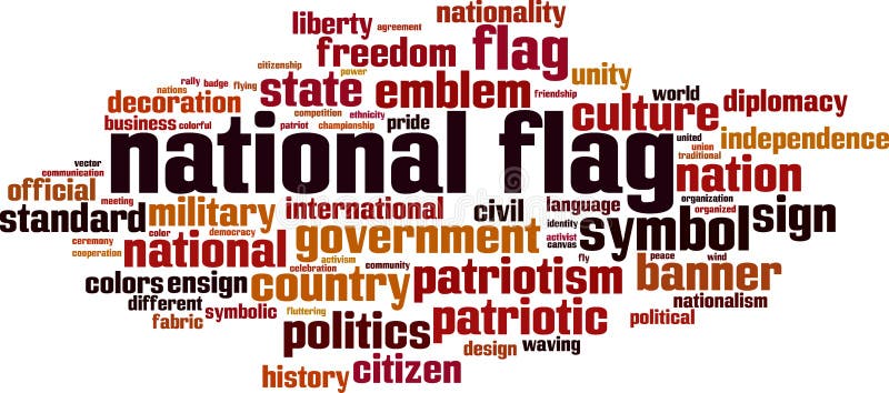 National flag word cloud stock vector. Illustration of national - 205981356