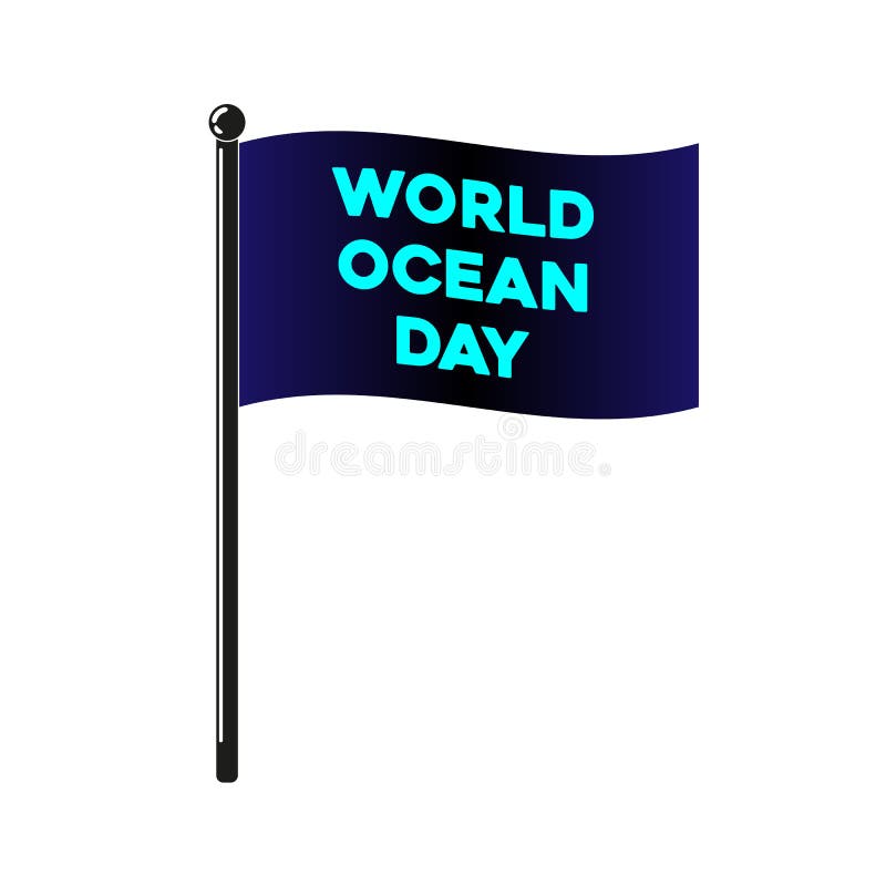 National Flag of World Ocean Day Stock Vector - Illustration of ocean ...