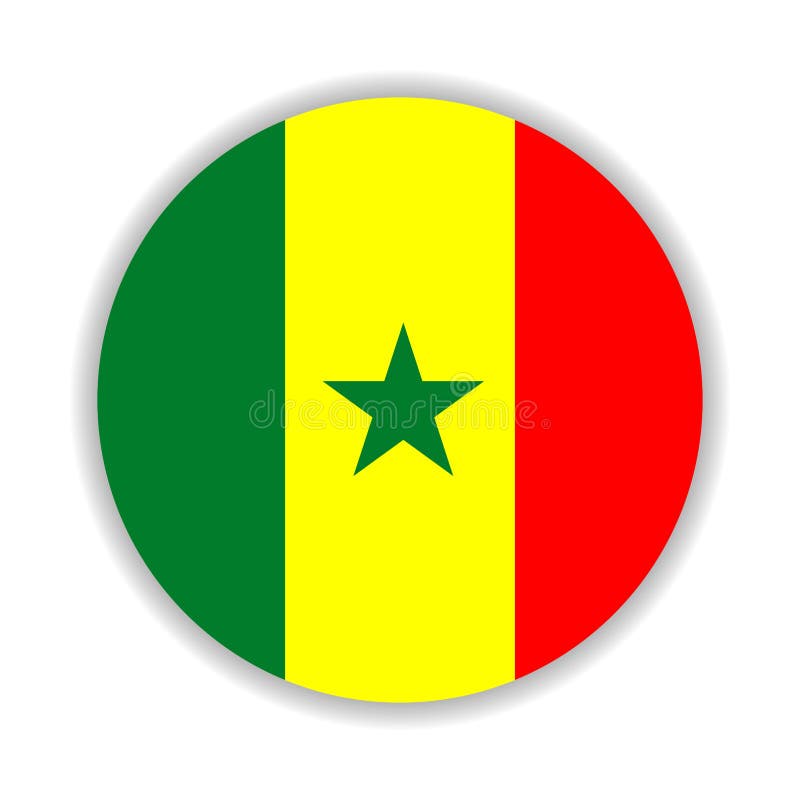 Round Flag of Senegal. Vector Illustration Stock Illustration ...