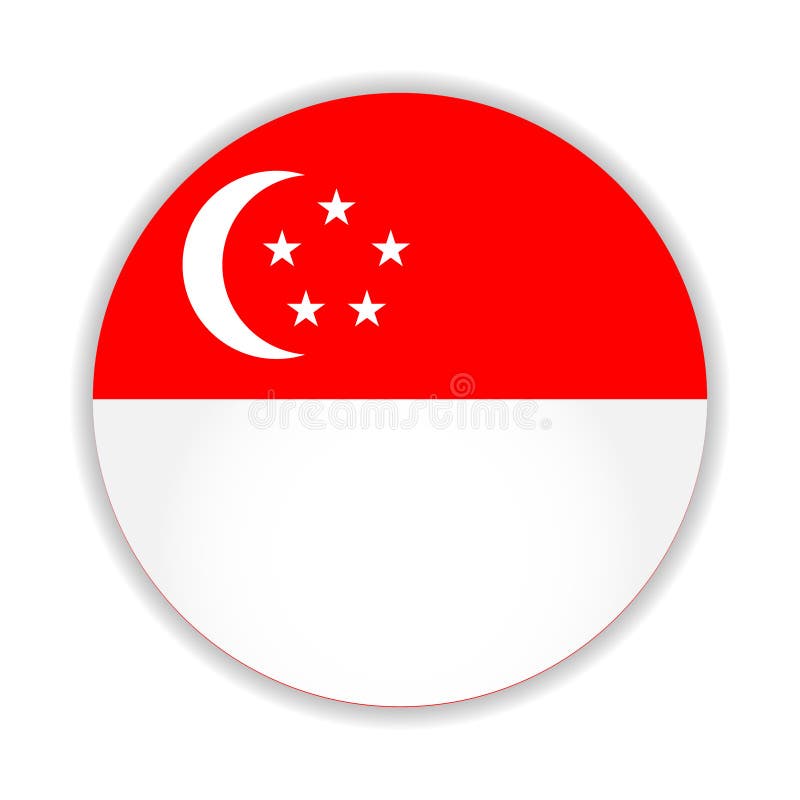 Round Flag of Singapore. Vector Illustration Stock Illustration ...