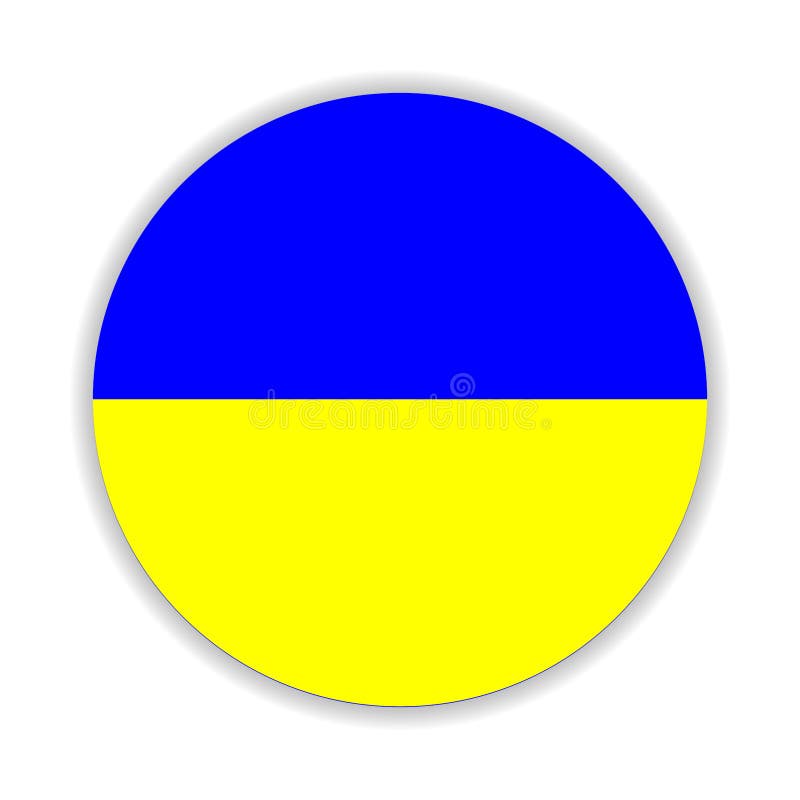 Round Flag of Ukraine. Vector Illustration Stock Illustration ...