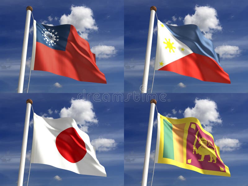 National Flags stock illustration. Illustration of pole - 29675931