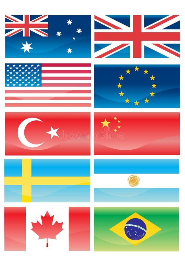 National flags stock vector. Illustration of pattern, brazil - 8573666