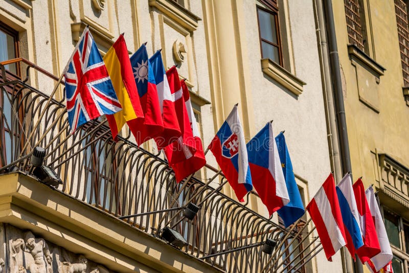 National flags in wing stock photo. Image of united, symbol - 94156816