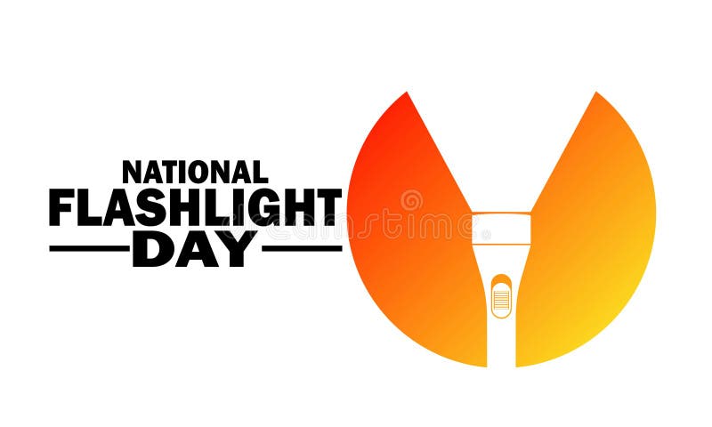 National Flashlight Day Vector Illustration Stock Vector - Illustration ...